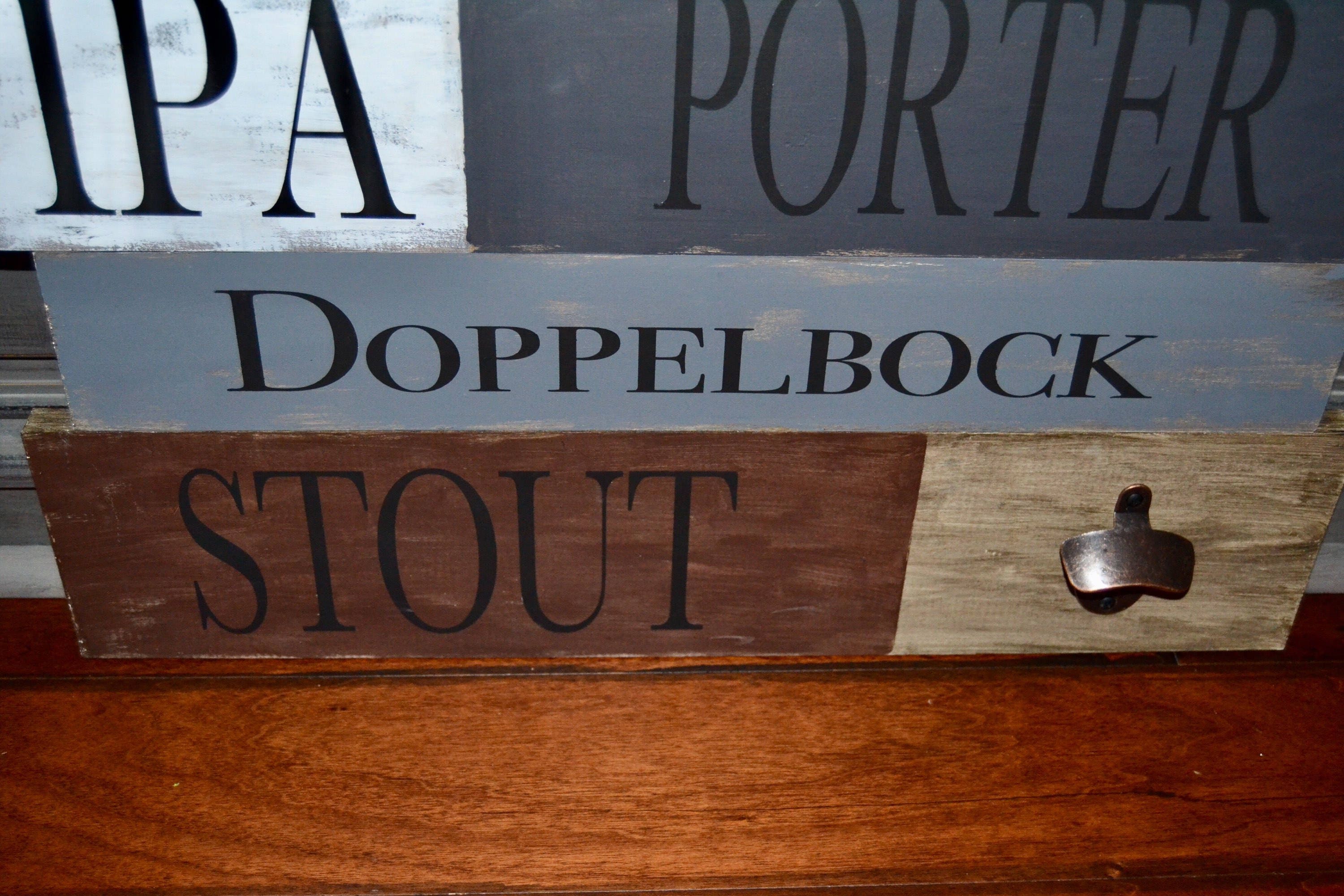 Large Beer Wood Sign With Bottle Opener - Etsy