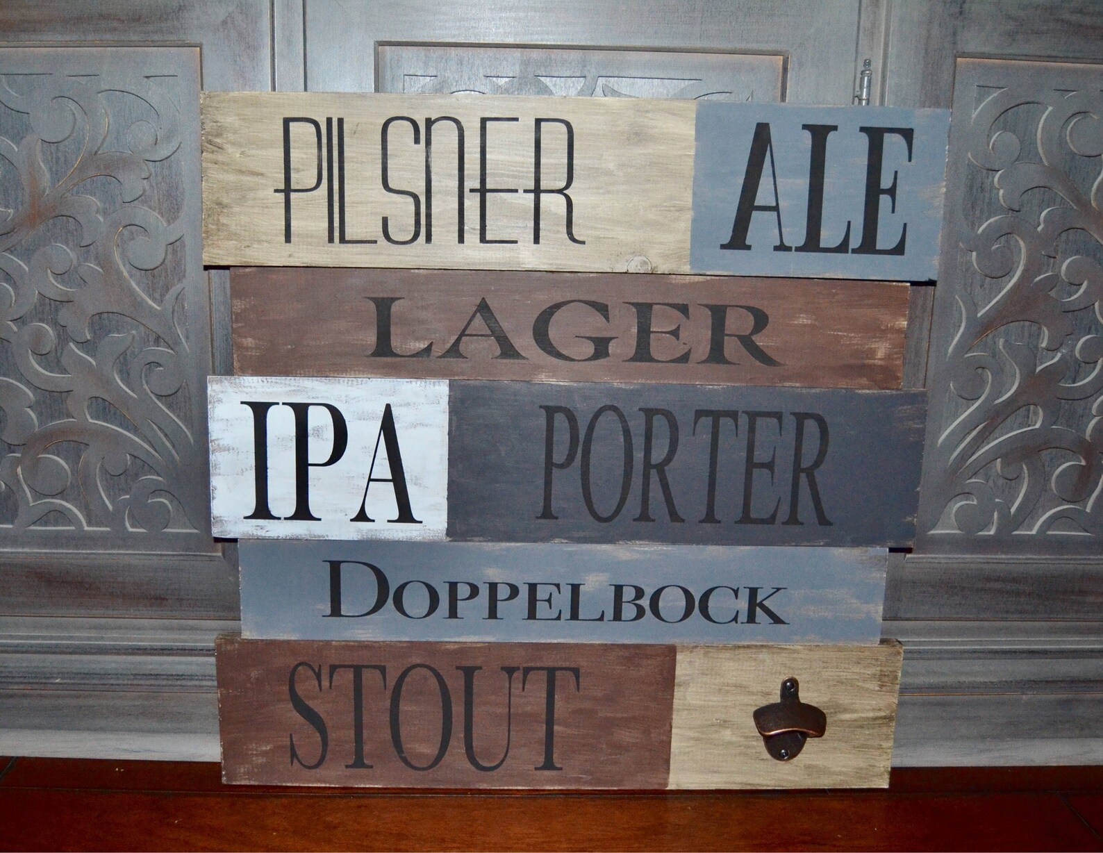 Large Beer Wood Sign With Bottle Opener - Etsy