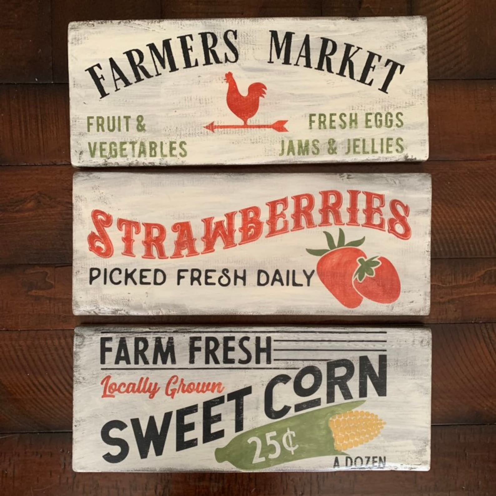 Farmer's Market Collection vintage inspired wood | Etsy