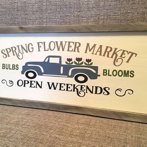 Spring Wood Sign - Etsy