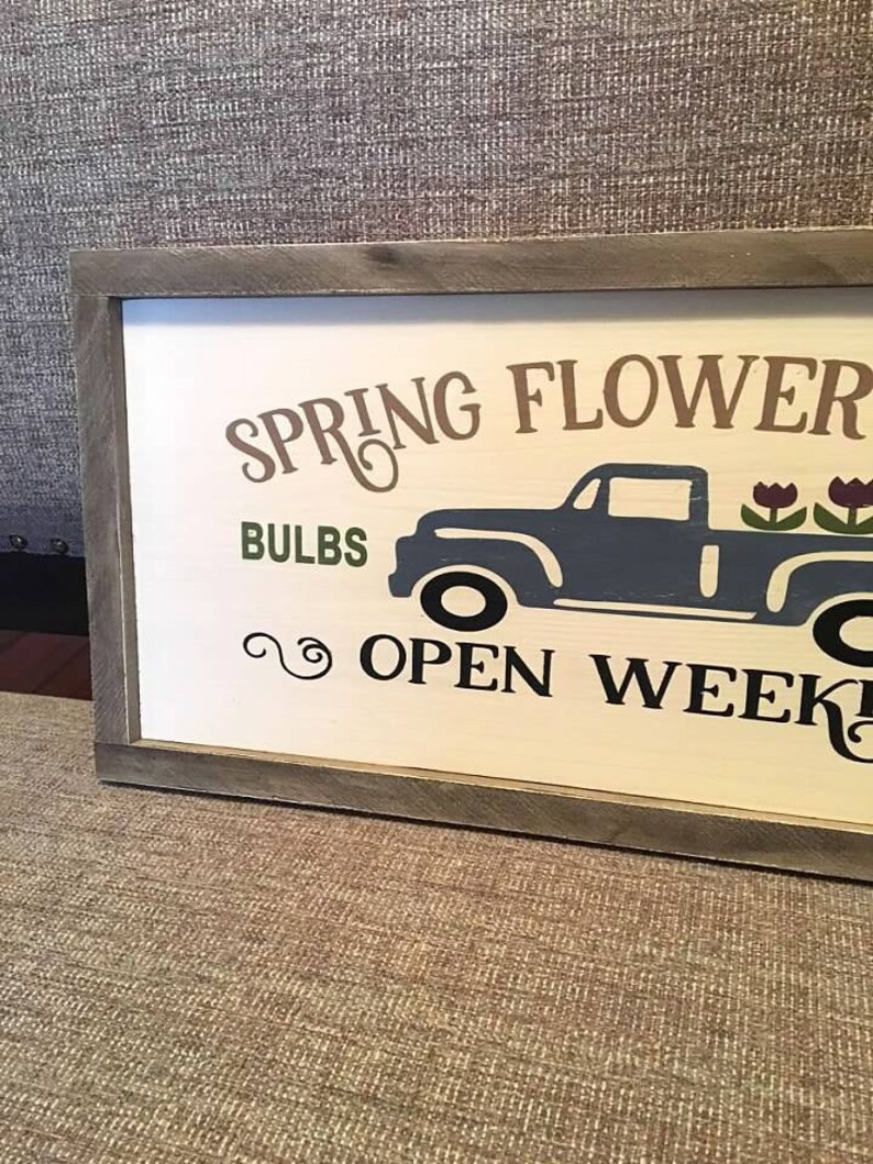 Spring Wood Sign - Etsy