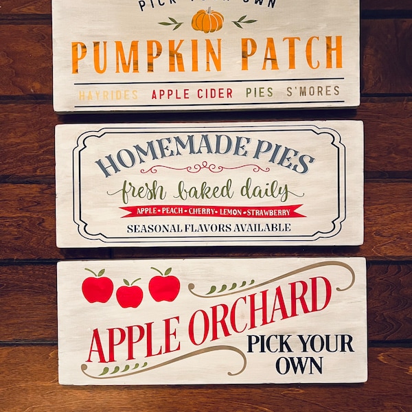 Fall Wood Signs - Etsy