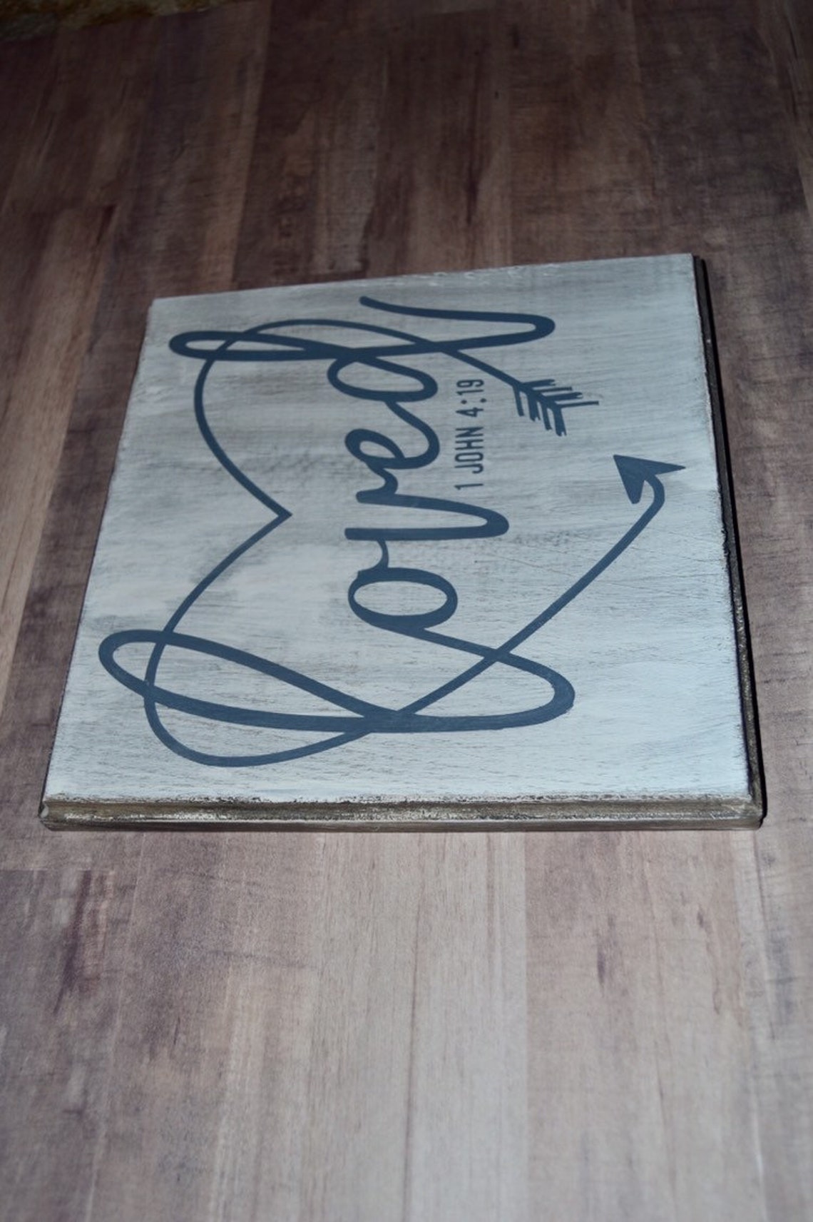 Loved Bible Verse 1 John 4:19 Wood Sign | Etsy