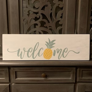 Pineapple Decor - Welcome Sign - Etsy