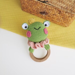 Crochet Pattern Frog Baby Rattle, Amigurumi Teether Pattern, Crochet ...