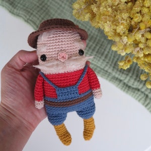 Crochet Pattern Farmer Old Macdonald Amigurumi Grandpa Doll Pattern ...
