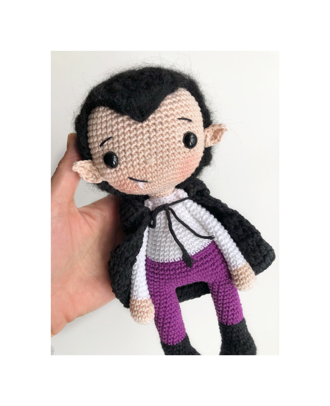 Crochet Pattern Halloween Vampire Doll, Amigurumi Crochet Pattern ...