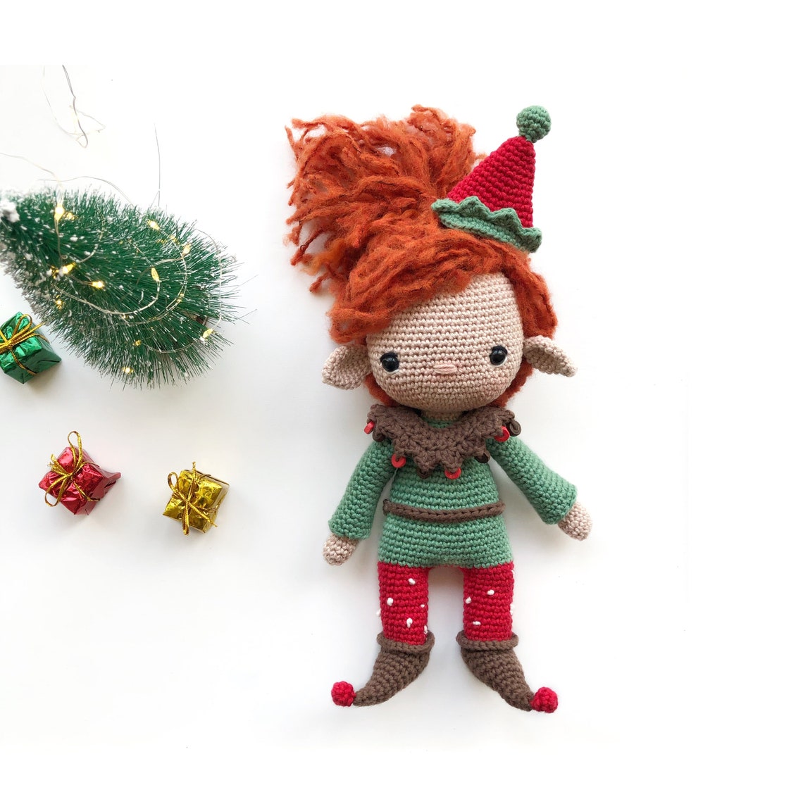 Christmas Crochet Amigurumi Elf Pattern Santa's Helper | Etsy
