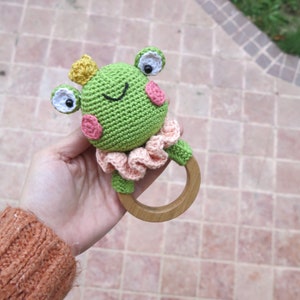 Crochet Pattern Frog Baby Rattle, Amigurumi Teether Pattern, Crochet ...