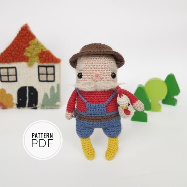 Crochet Old Man Doll Pattern - Etsy