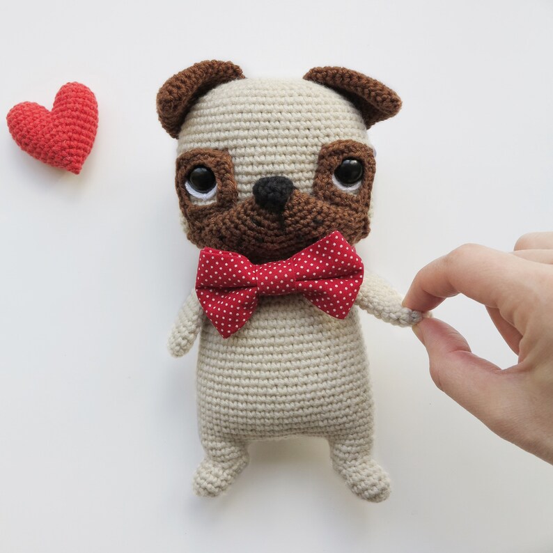 Pug Crochet Pattern Crochet Dog Pattern Amigurumi Dog - Etsy
