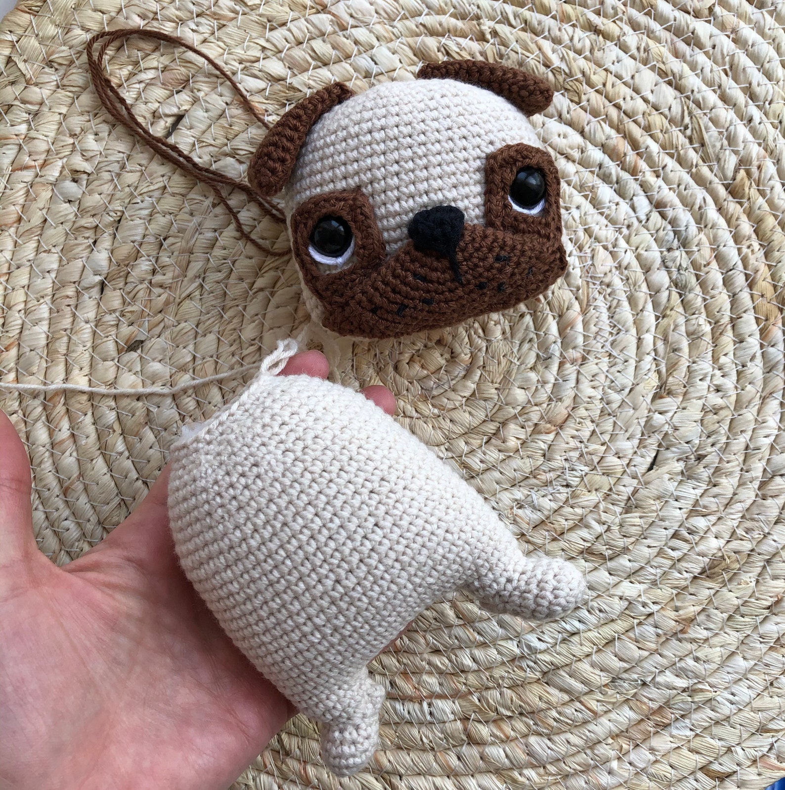Pug Crochet Pattern Crochet Dog Pattern Amigurumi Dog - Etsy