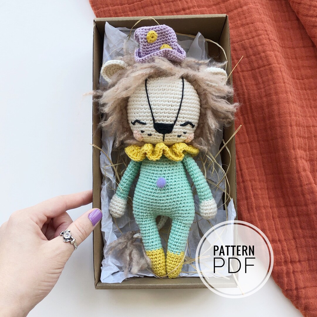 Crochet Lion Pattern, Amigurumi Lion Pattern, Animal Crochet Plushie ...