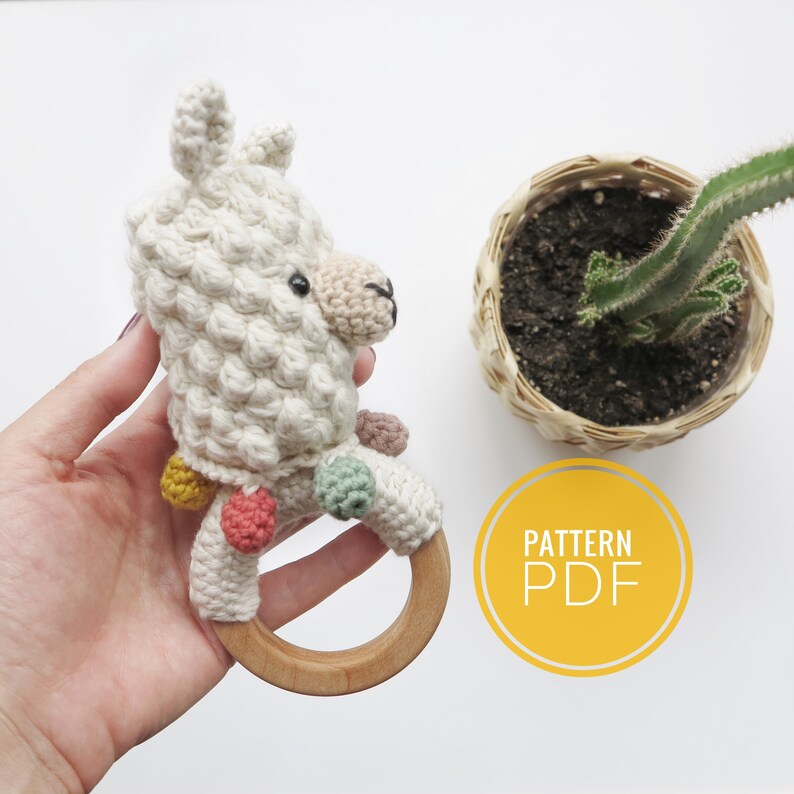 Crochet Baby Rattle Pattern Teether Pattern Crochet Llama - Etsy