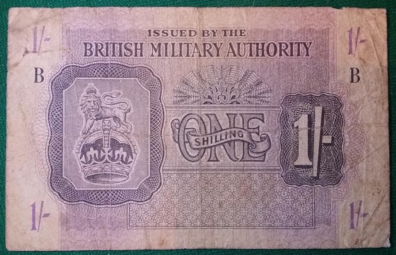 Banknote British Military Authority 1 Shilling | Etsy