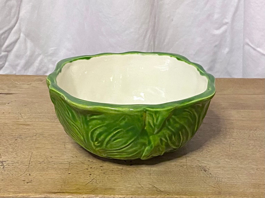 Vintage Antique Duncan Cabbage Leaf Bowl, Vintage Footed Bowl - Etsy