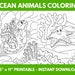 Ocean Animals Coloring Printable Pages for Kids and Toddlers Fun ...