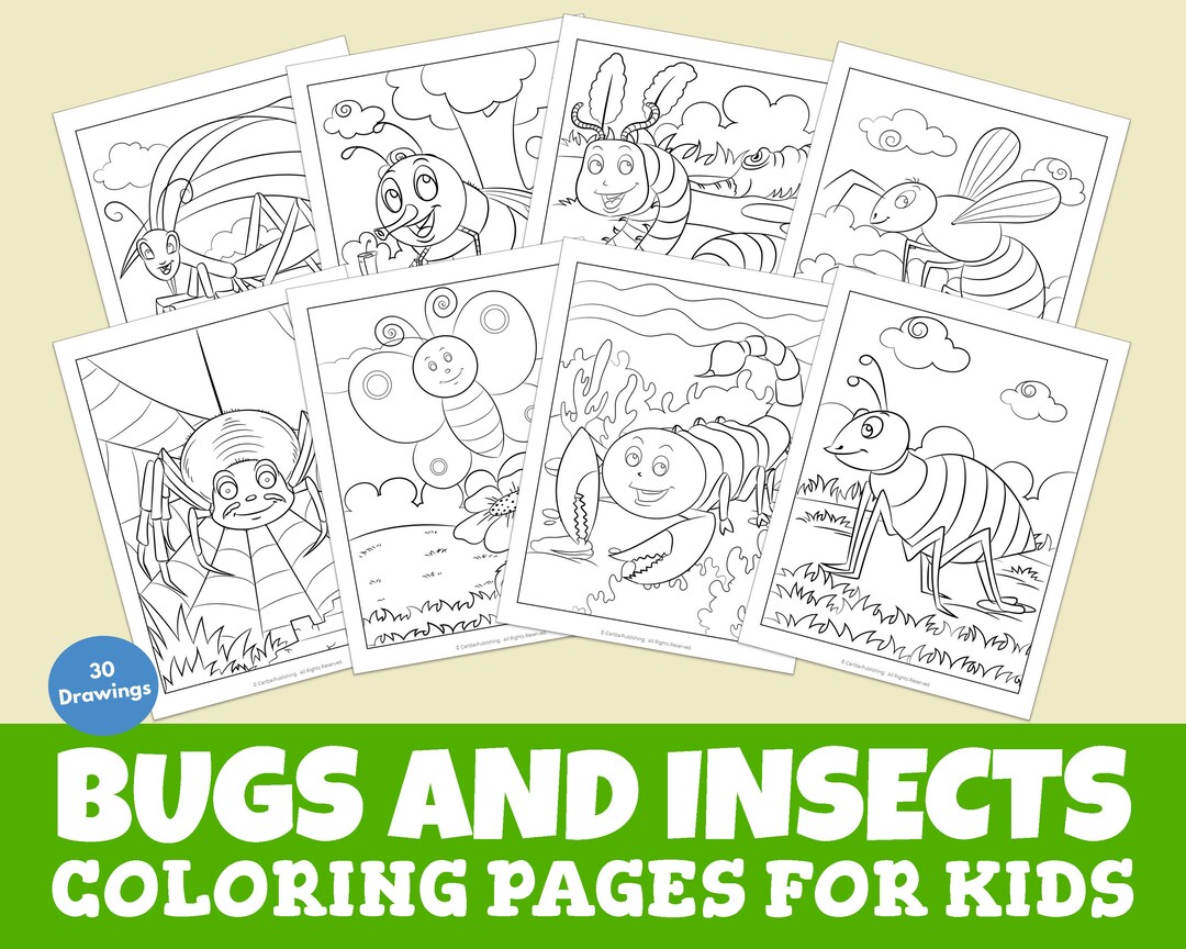 Bugs and Insects Coloring Pages for Kids and Toddlers - Fun Creative ...