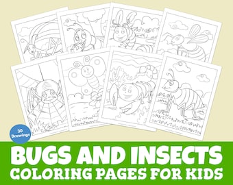 Bugs Coloring Pages Insects Printable Coloring Sheets Spring Activities ...