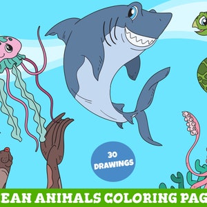 Ocean Animals Coloring Printable Pages for Kids and Toddlers - Fun ...