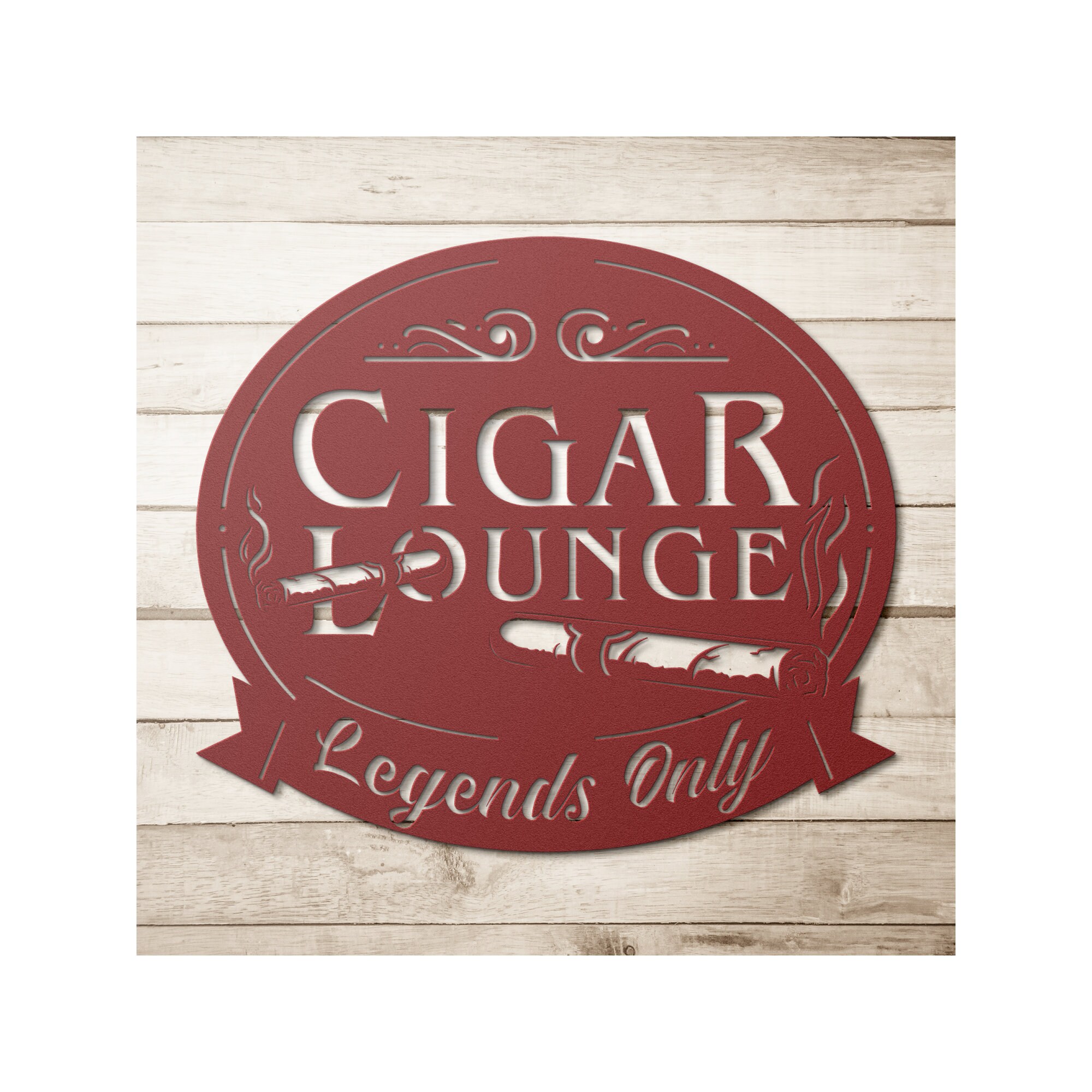 Cigar Lounge Metal Sign Wall Art Decor Unique Cigar Bar Room Man Cave ...