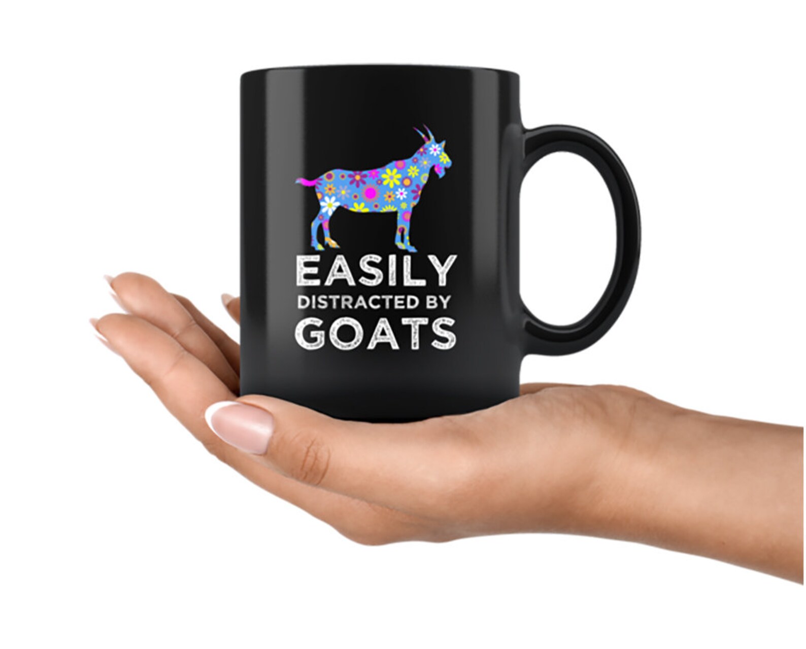 Easily Distracted by Goats Mug - Cute Goat Lovers Gift for Women and ...