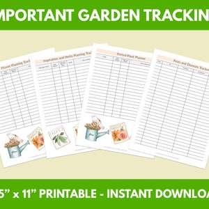 Garden Planner Printable - Gardening Organizer Journal & Log Tracker ...