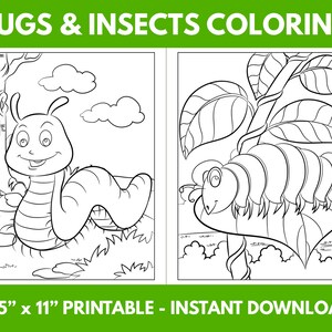 Bugs and Insects Coloring Pages for Kids and Toddlers - Fun Creative ...