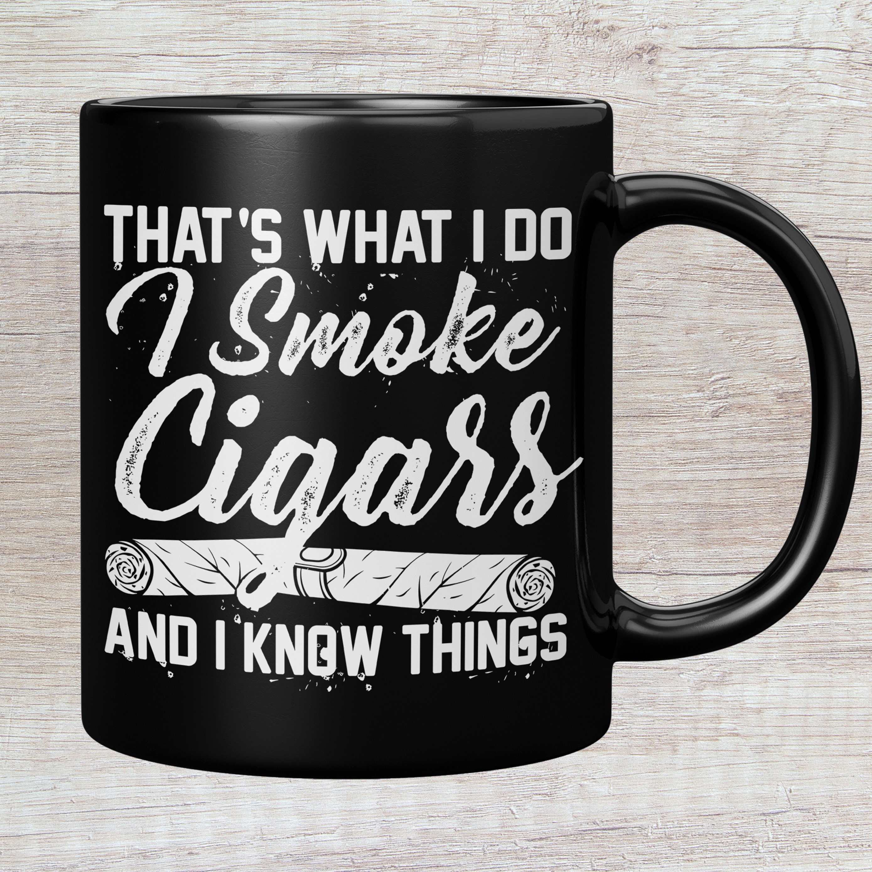 Cigar Coffee Mug | Unique Cigar Smoker Gift Idea | Cigar Lounge Bar ...