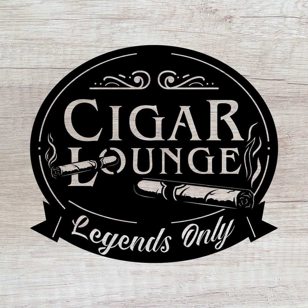 Cigar Lounge Metal Sign Wall Art Decor Unique Cigar Bar Room Man Cave ...