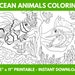 Ocean Animals Coloring Printable Pages for Kids and Toddlers Fun ...