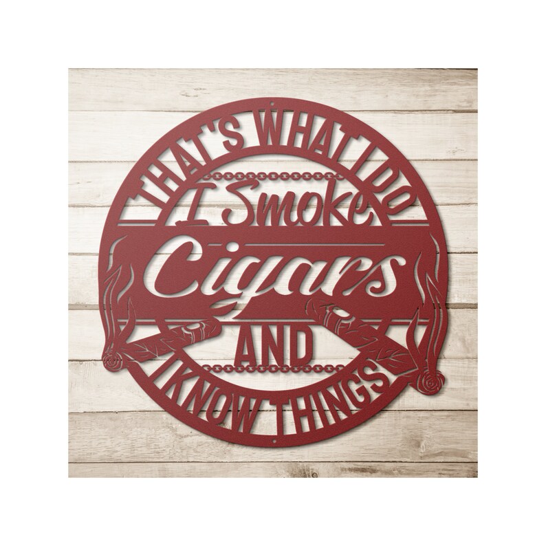 Cigar Metal Signs | Cool Cigar Lounge Man Cave Wall Art Decor | I Smoke ...