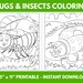 Bugs and Insects Coloring Pages for Kids and Toddlers Fun Creative ...