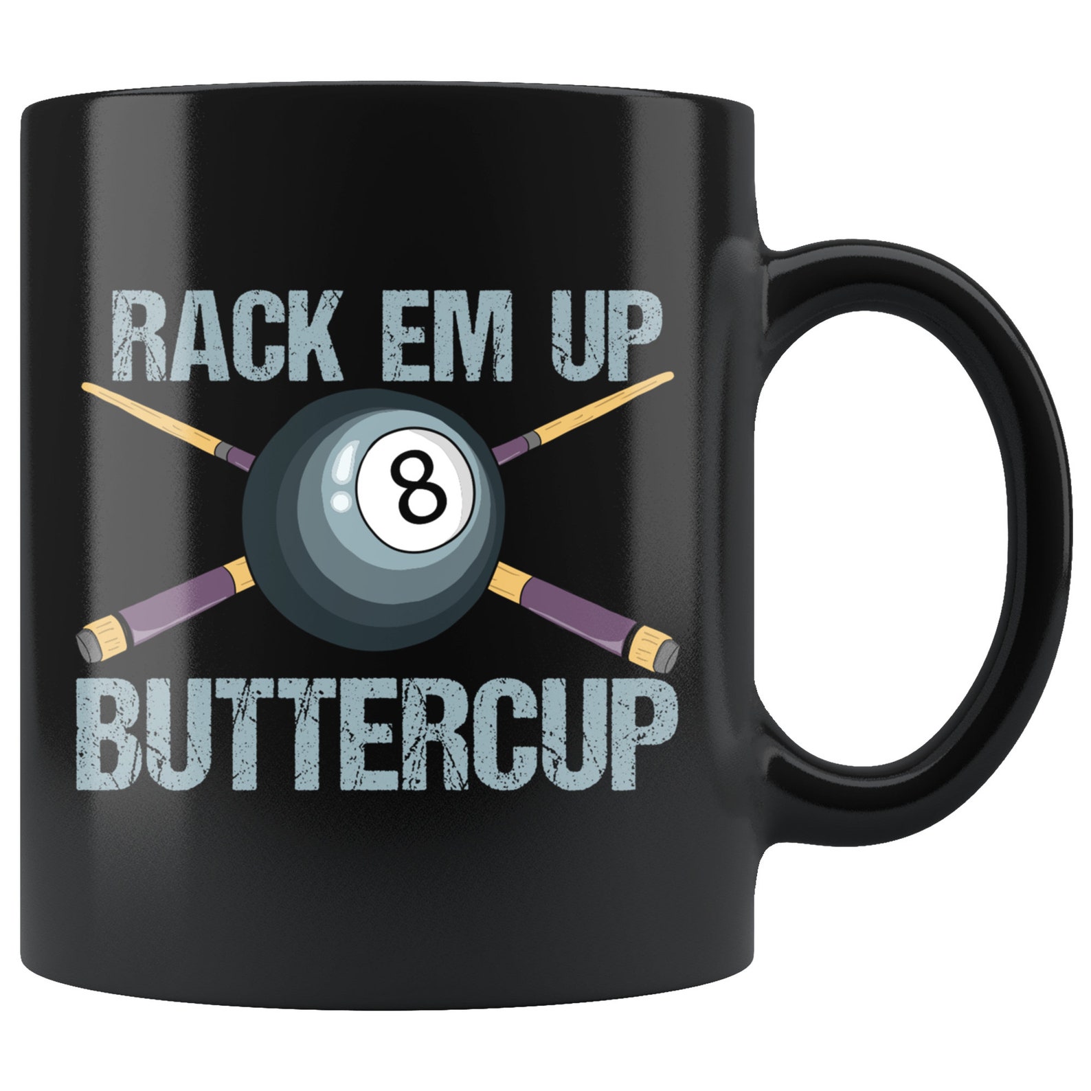 Pool Player Coffee Mug - Funny Billiards Gift Cup Ideas - Custom Rack ...