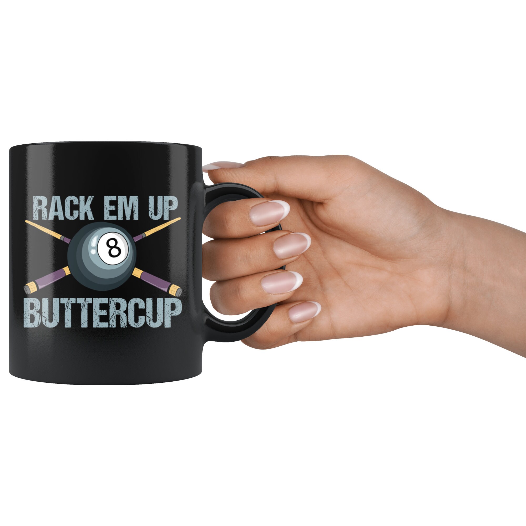 Pool Player Coffee Mug - Funny Billiards Gift Cup Ideas - Custom Rack ...