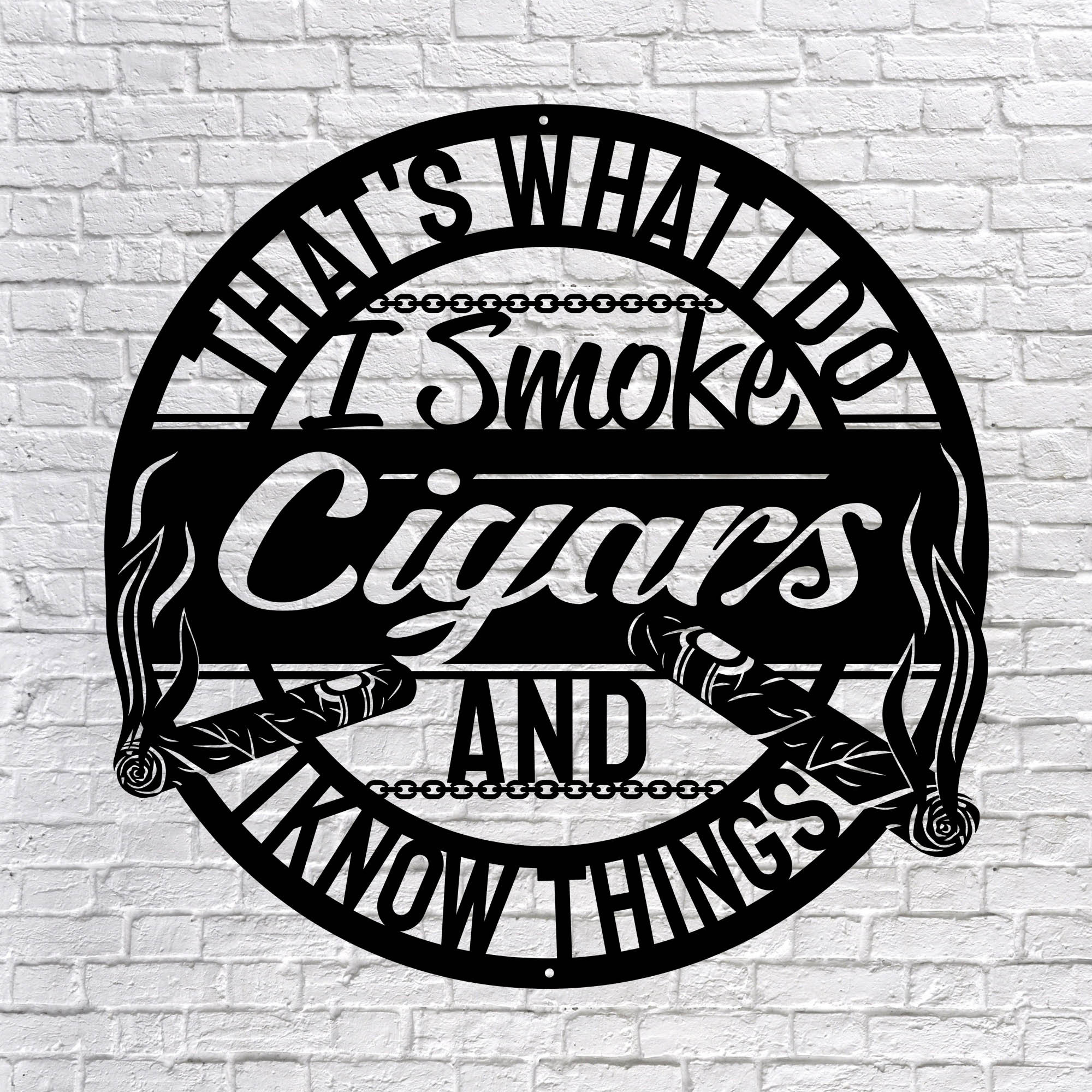 Cigar Metal Signs | Cool Cigar Lounge Man Cave Wall Art Decor | I Smoke ...