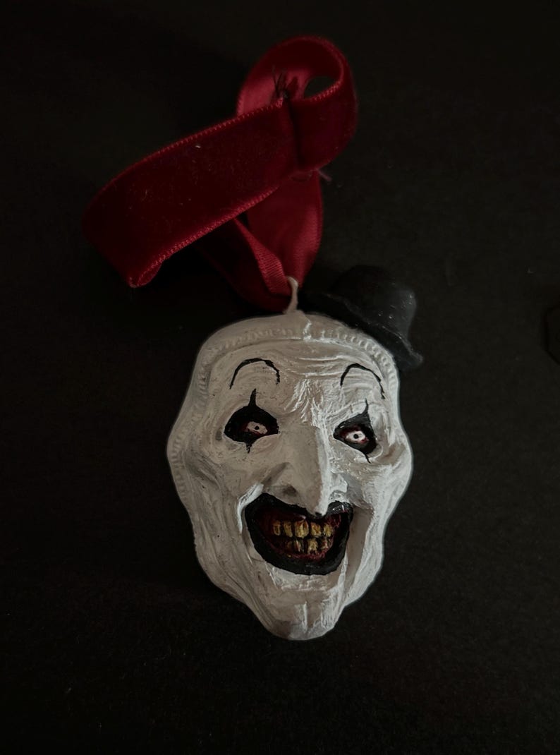 Terrifier/art the Clown Hanging Tree Ornament/bauble - Hand Painted - Etsy