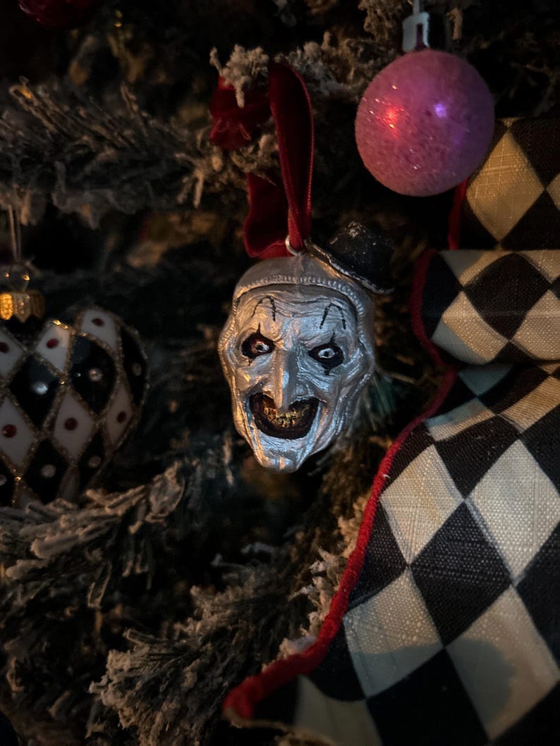 Terrifier/art the Clown Hanging Tree Ornament/bauble - Silver Hand ...