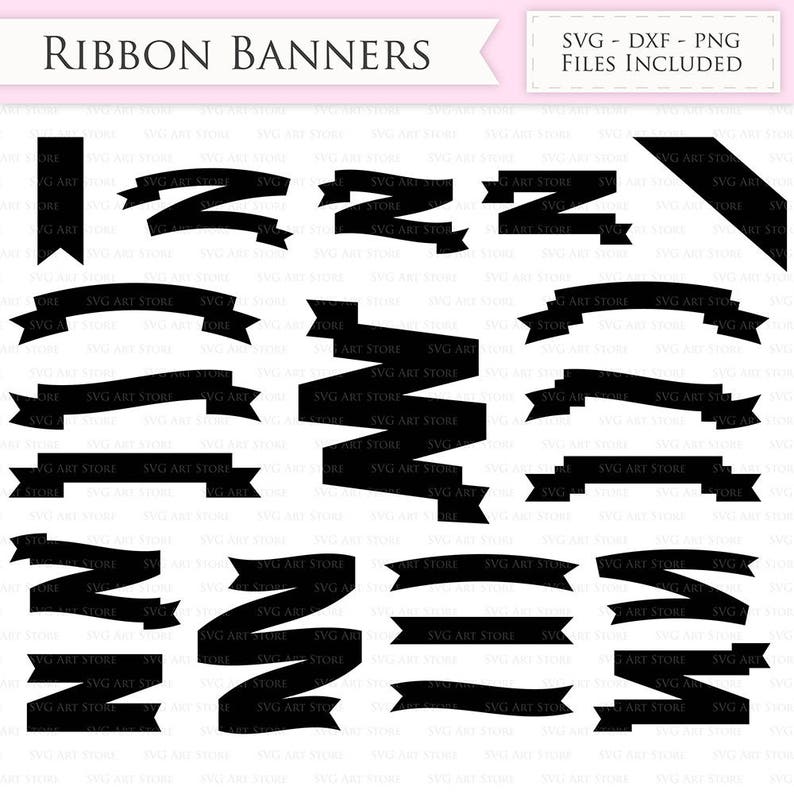 Ribbon Banners SVG Text Banners Svg Cutting Files Cricut and Silhouette ...