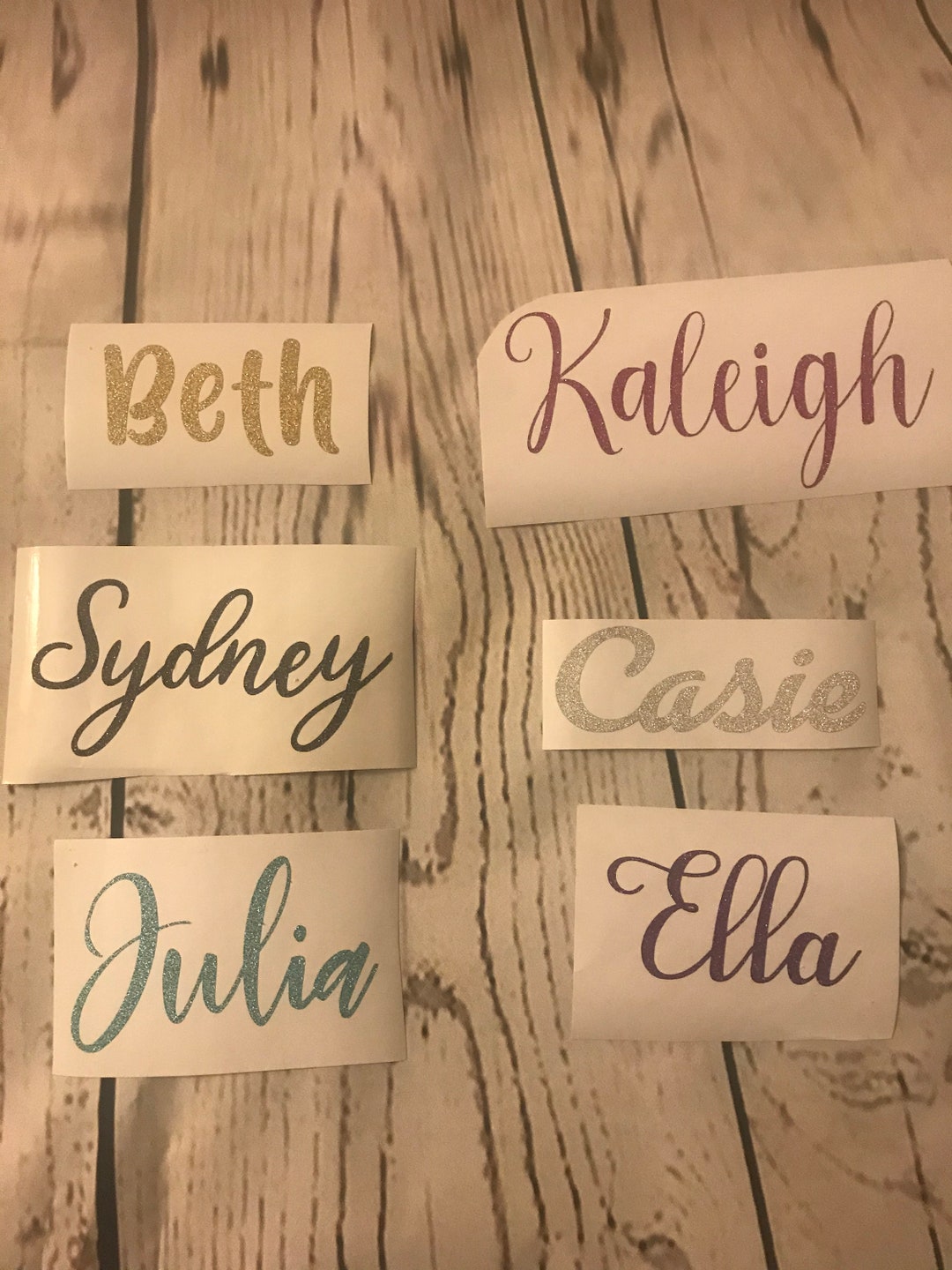 Custom Name Vinyl Stickers | Personalized Decals for Weddings, Water ...