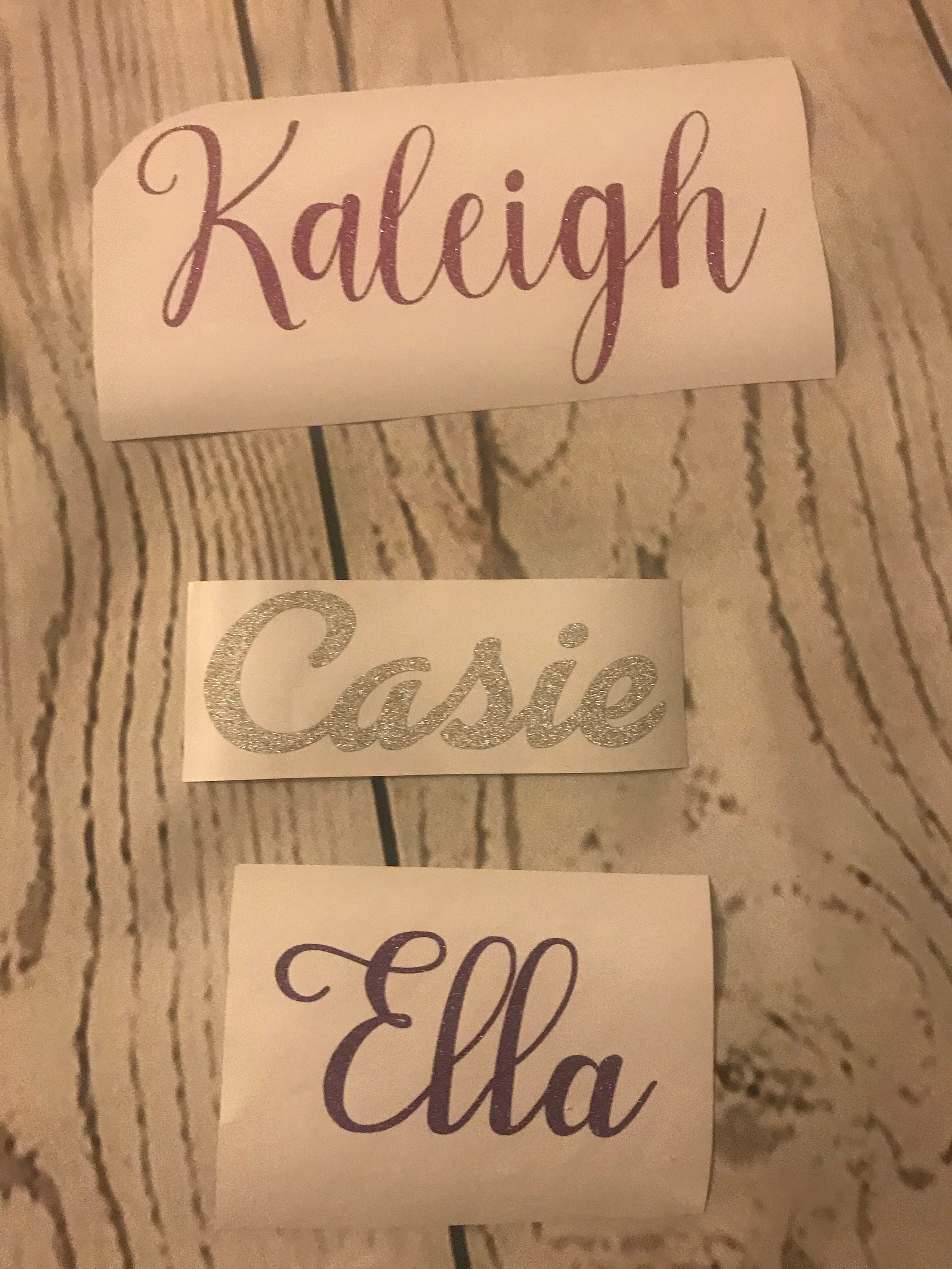 Custom Name Vinyl Stickers | Personalized Decals for Weddings, Water ...