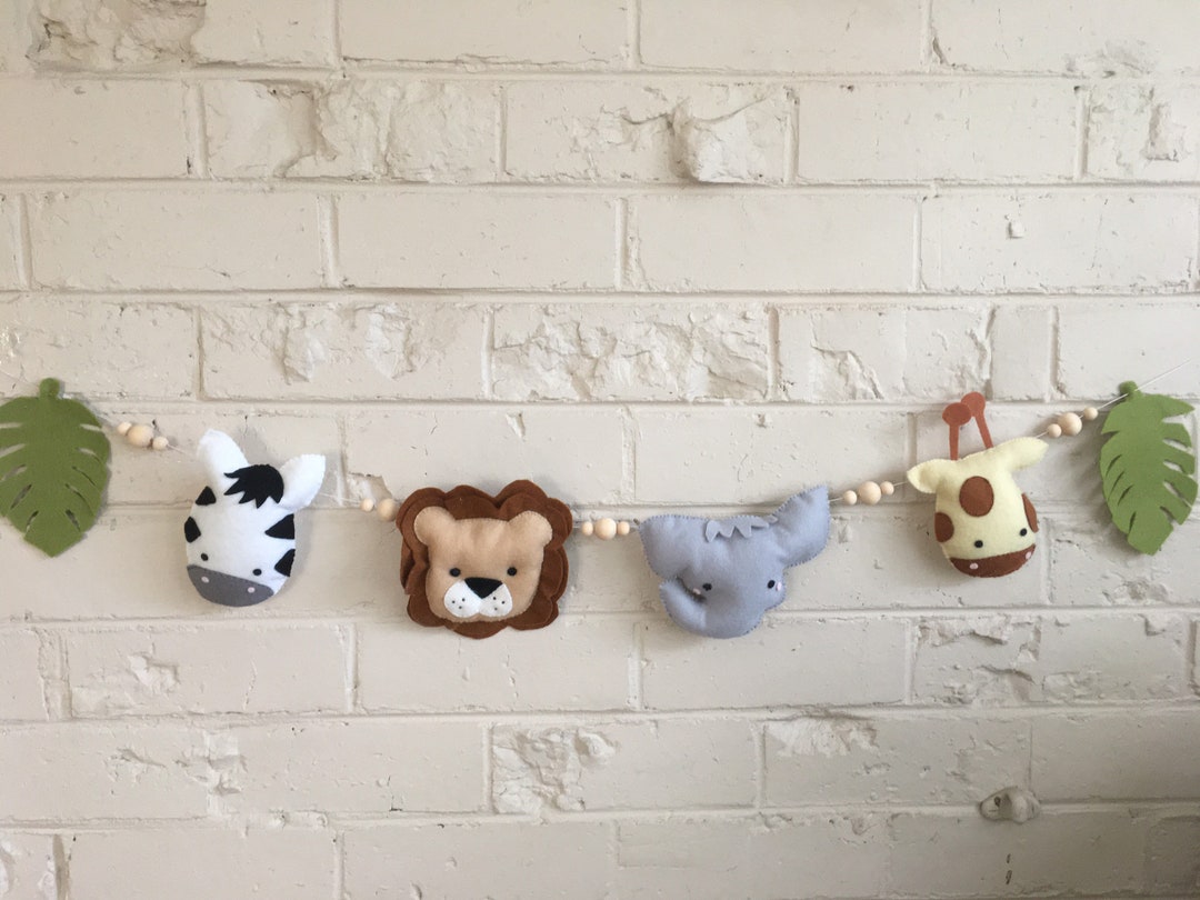 20% OFF Safari Garland, Safari Wallhanging, Jungle Animal Wallhanging ...