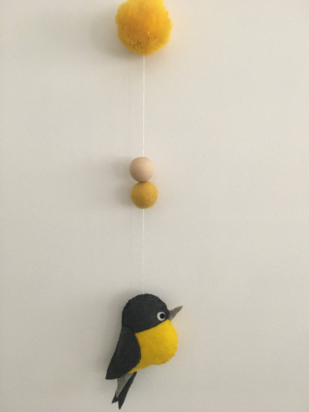 Yellow Robin Mobile, Yellow Robin Wallhanging, Australian Bird Mobile ...