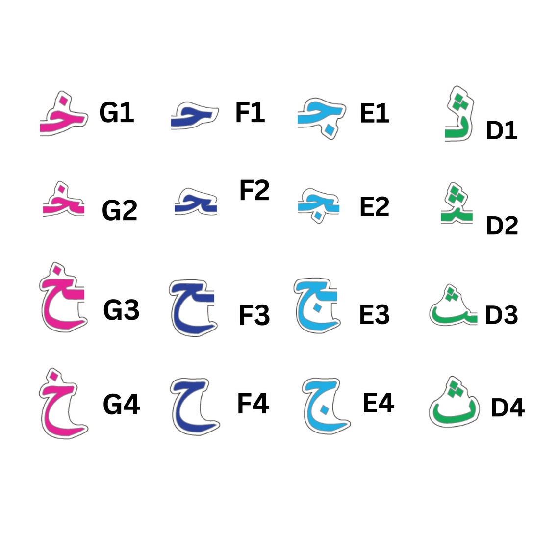 Individual Arabic Alphabet Letter Magnets for Crafts - Etsy