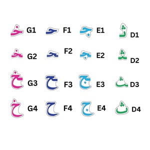 Individual Arabic Alphabet Letter Magnets for Crafts - Etsy