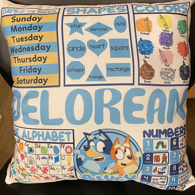 Bluey Learning Pillow - Etsy