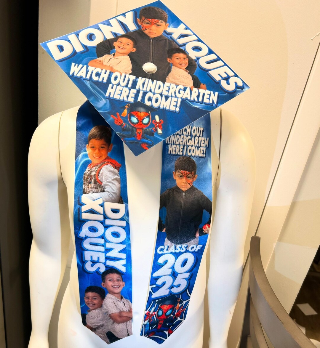 Custom Pre-k/kindergarten Graduation Stole & Cap - Etsy