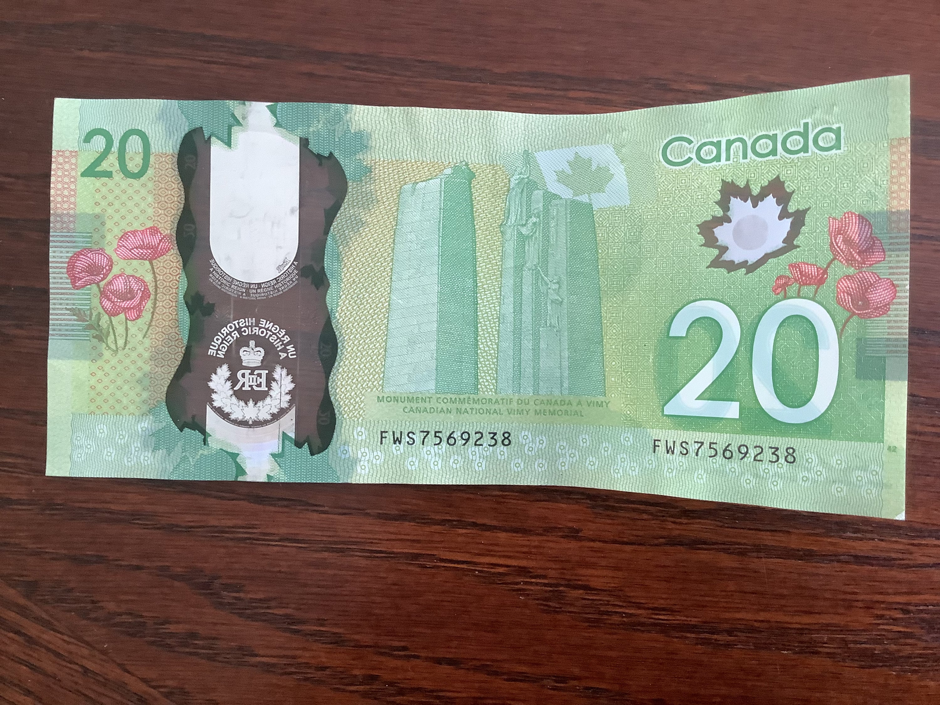 New Canadian 20 Dollar Bill