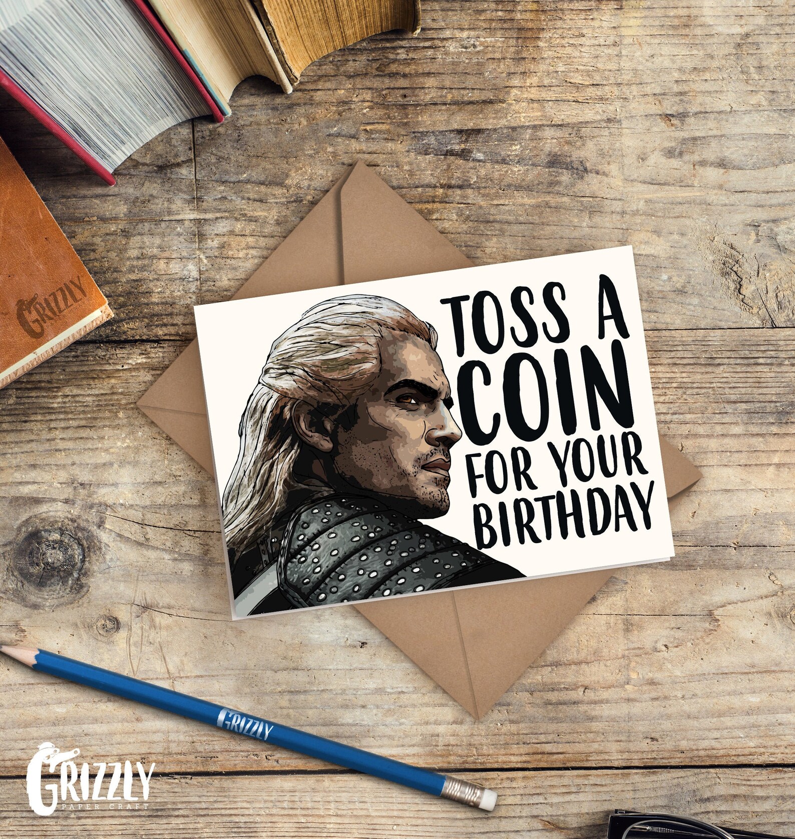 The Witcher Birthday Card Geralt Birthday Card Toss a | Etsy