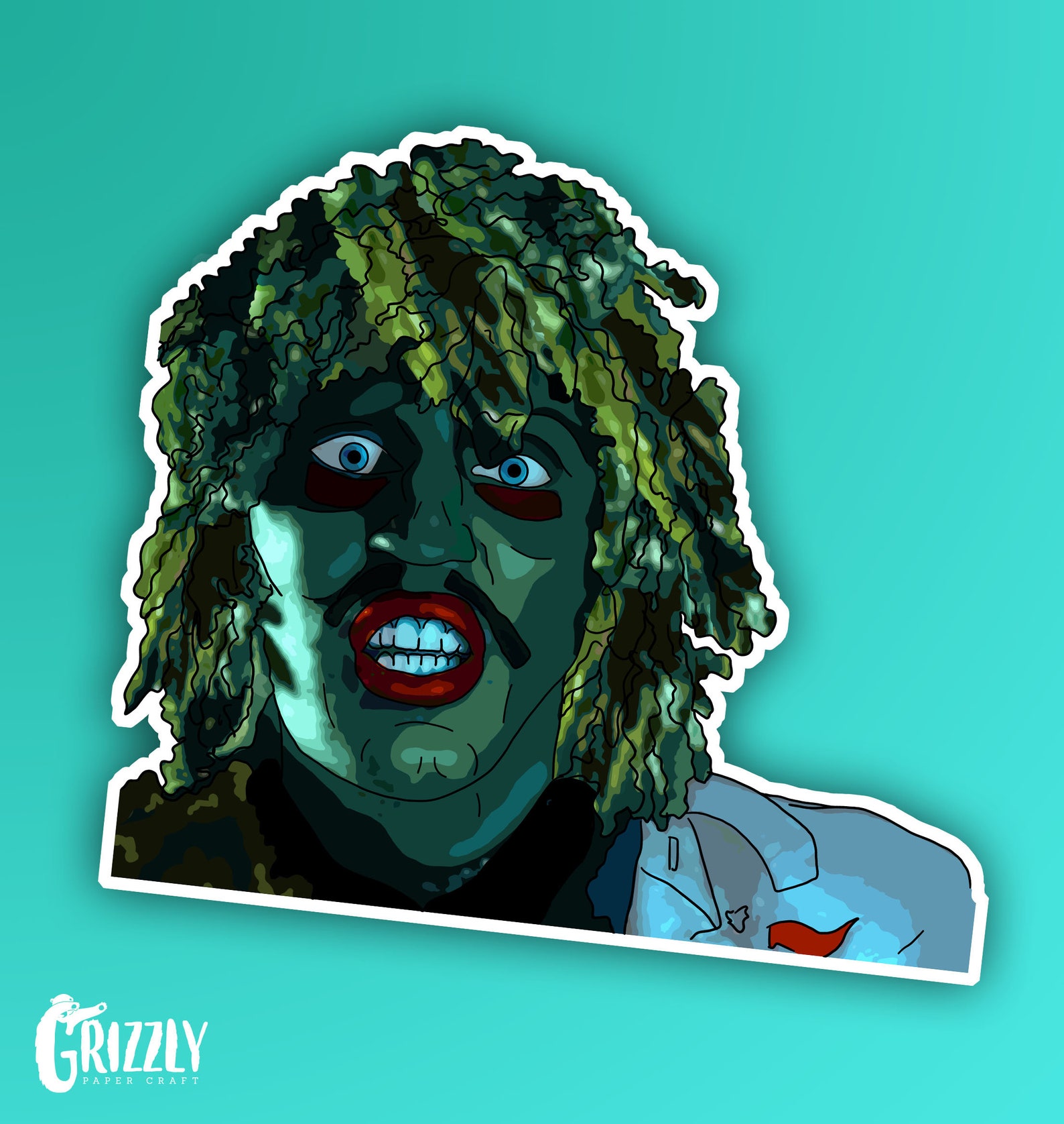 The Mighty Boosh Inspired VINYL sticker Old Gregg Sticker | Etsy